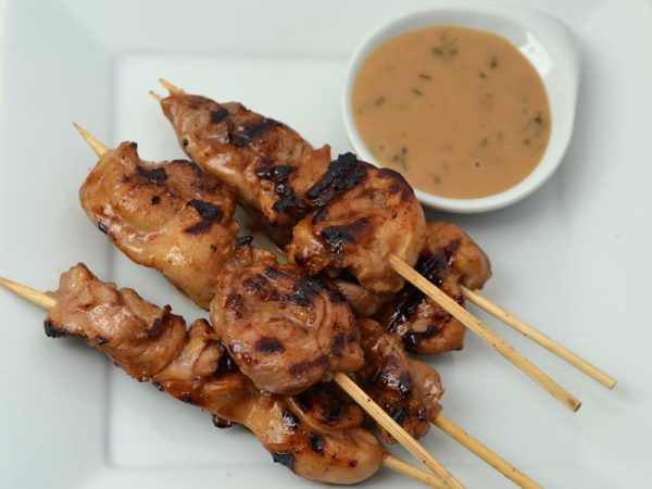 Chicken Satay With Peanut Dipping Sauce – Memphis Wood Fire Grills